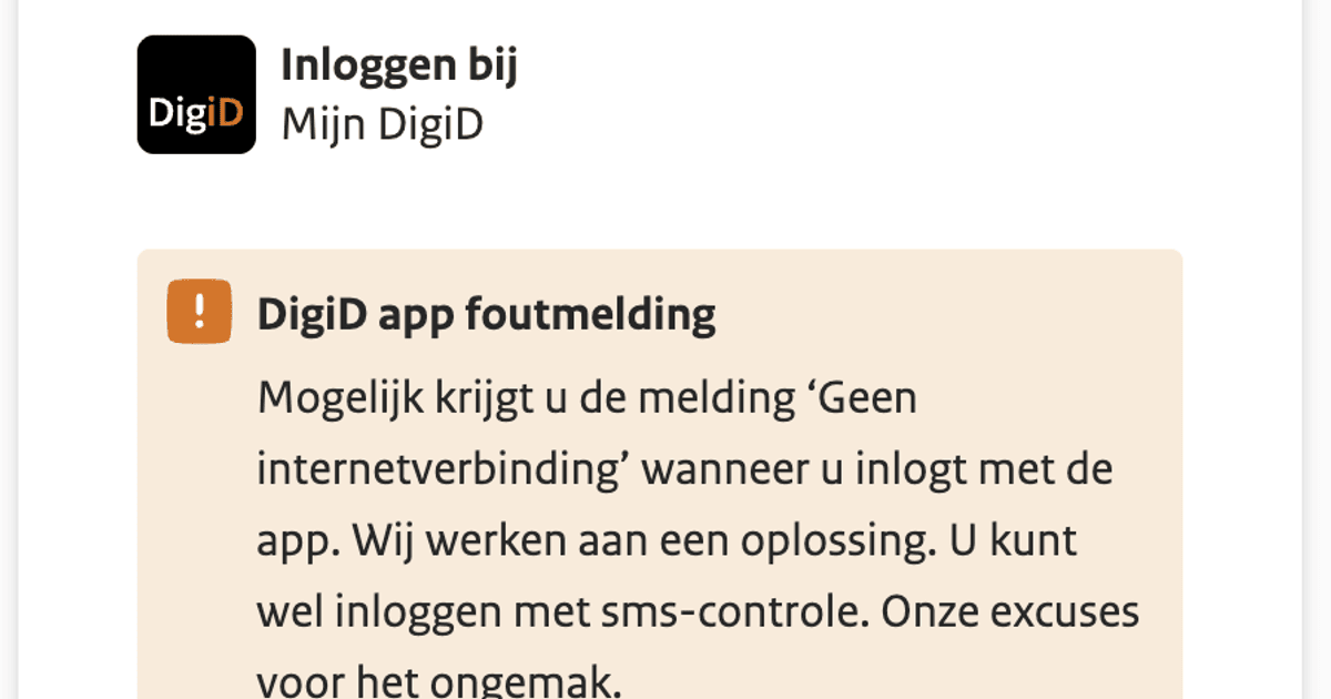 Wat is de DigiD ‘geen internetverbinding’ storing en waarom ontbrak ...